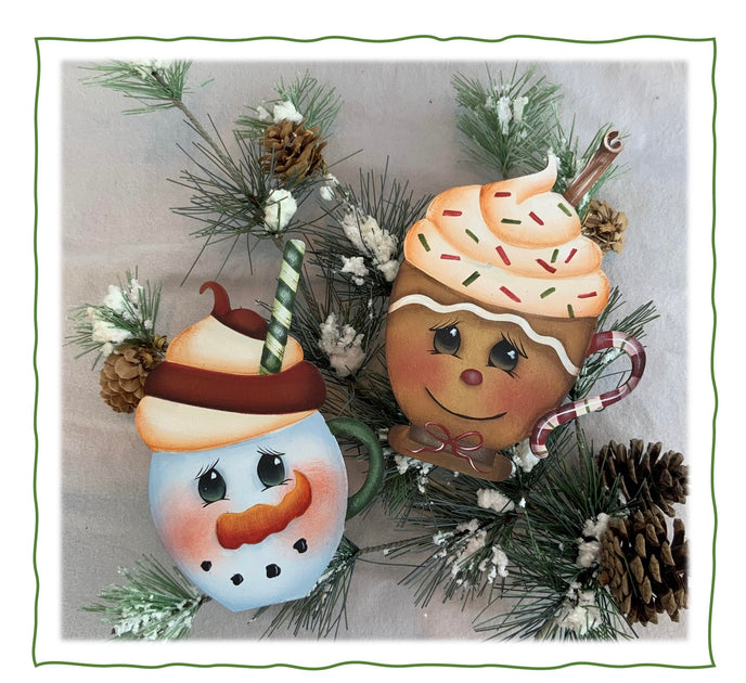 Cup of Christmas Ginger & Snowman Ornaments – PineCraft Inc