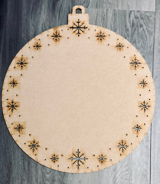 Round snowflake bulb plaque – PineCraft Inc