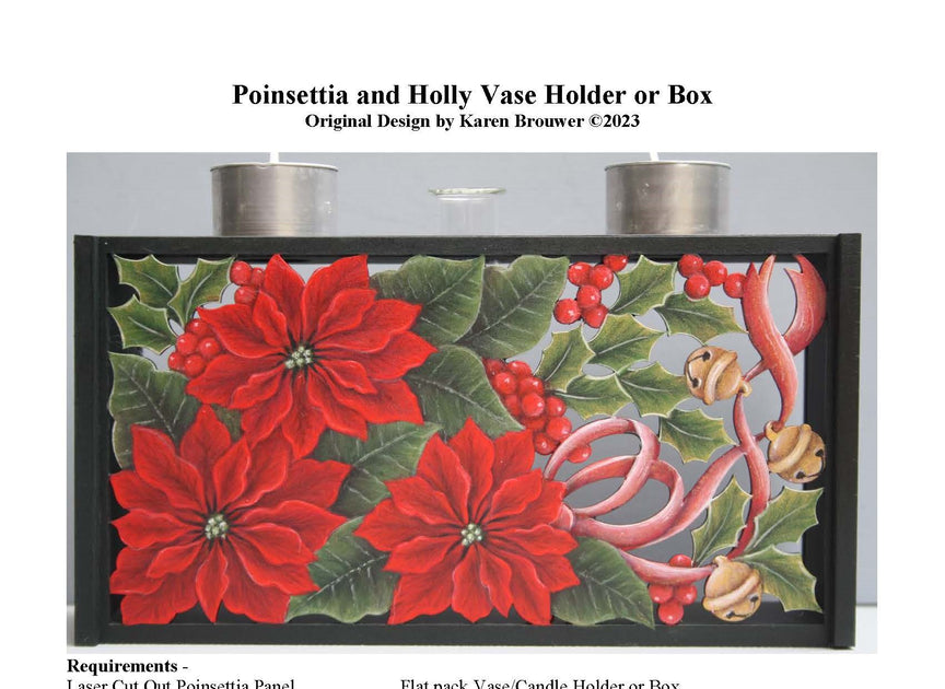Poinsettia Vase Pattern Packet – PineCraft Inc