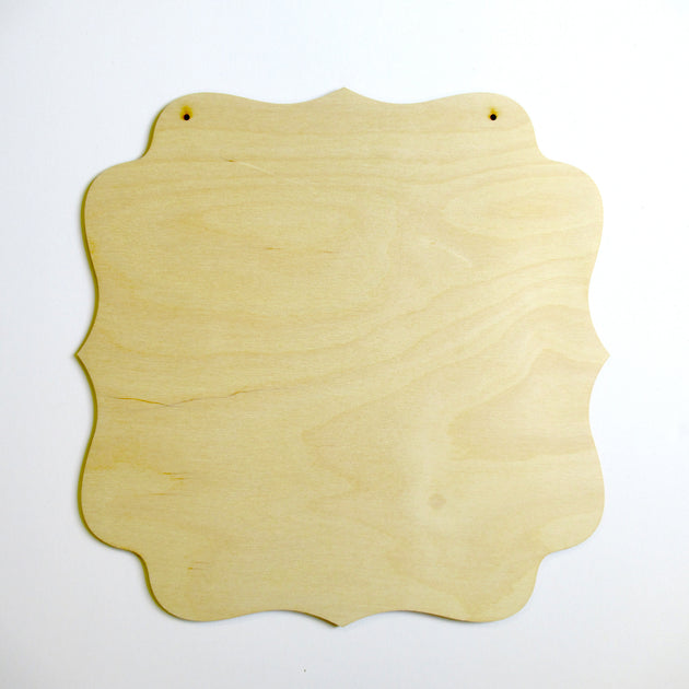 12" Fancy Square Plaque (1/8 birch) – PineCraft Inc