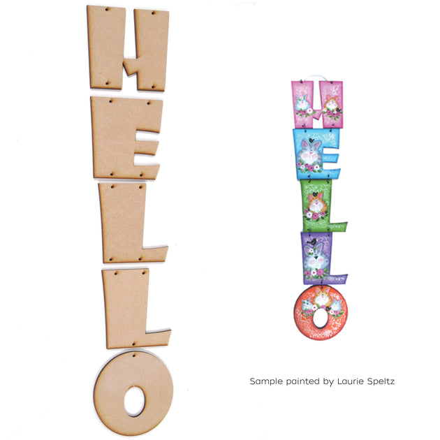 Hello Hanging Letter – PineCraft Inc