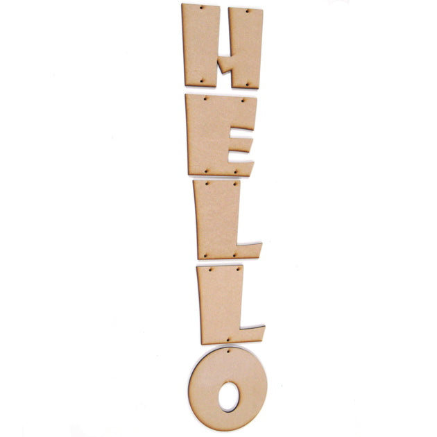Hello Hanging Letter – PineCraft Inc